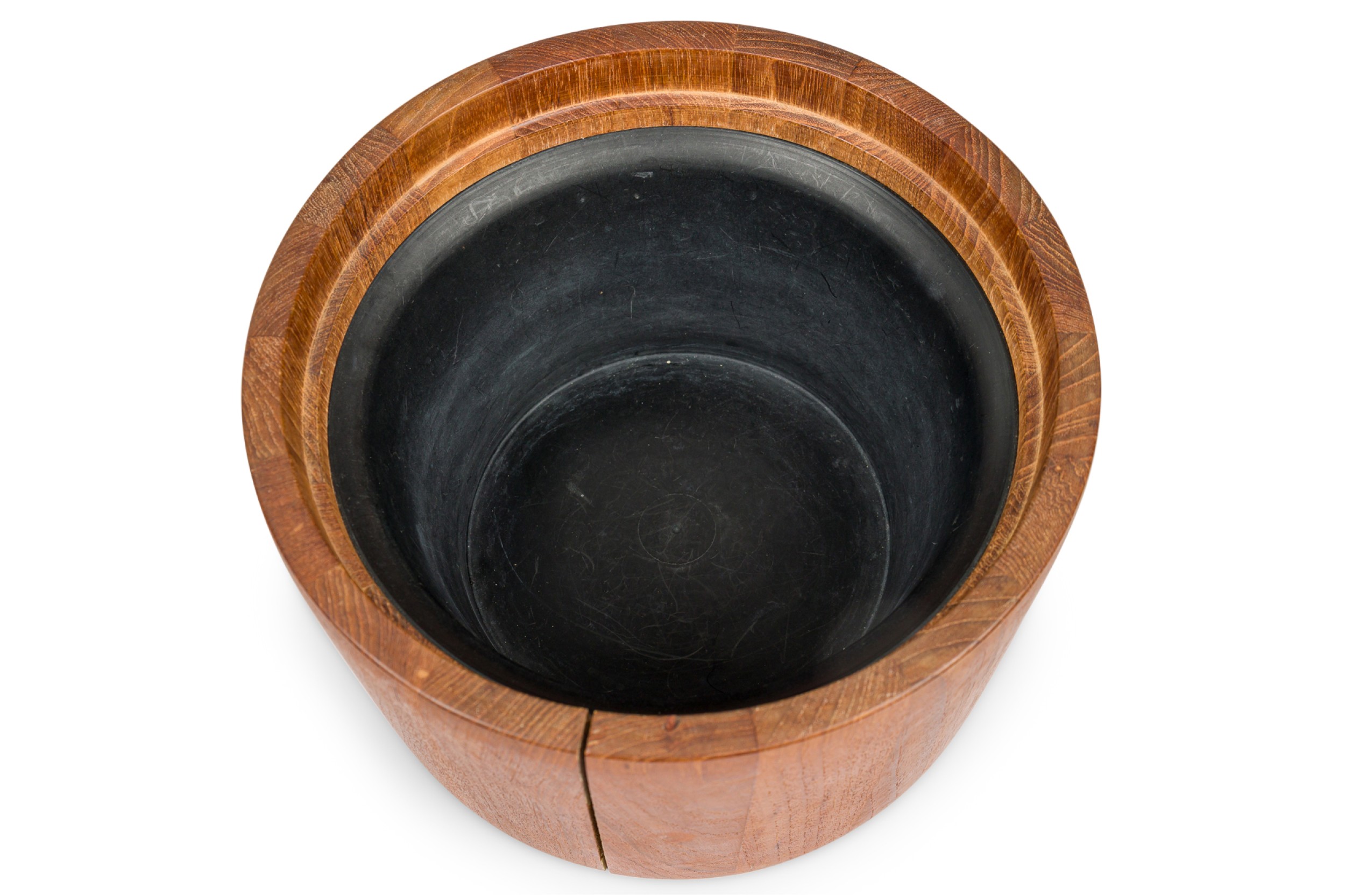 American mid century wooden ice bucket