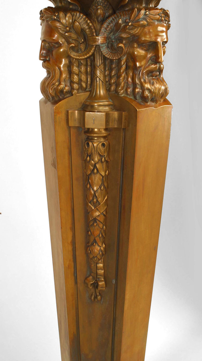 American victorian neo classical bronze torchieres