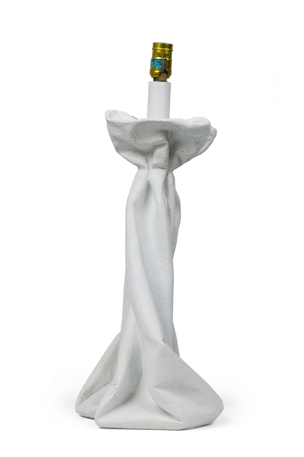 Pair of mid century american plaster drapery table lamps