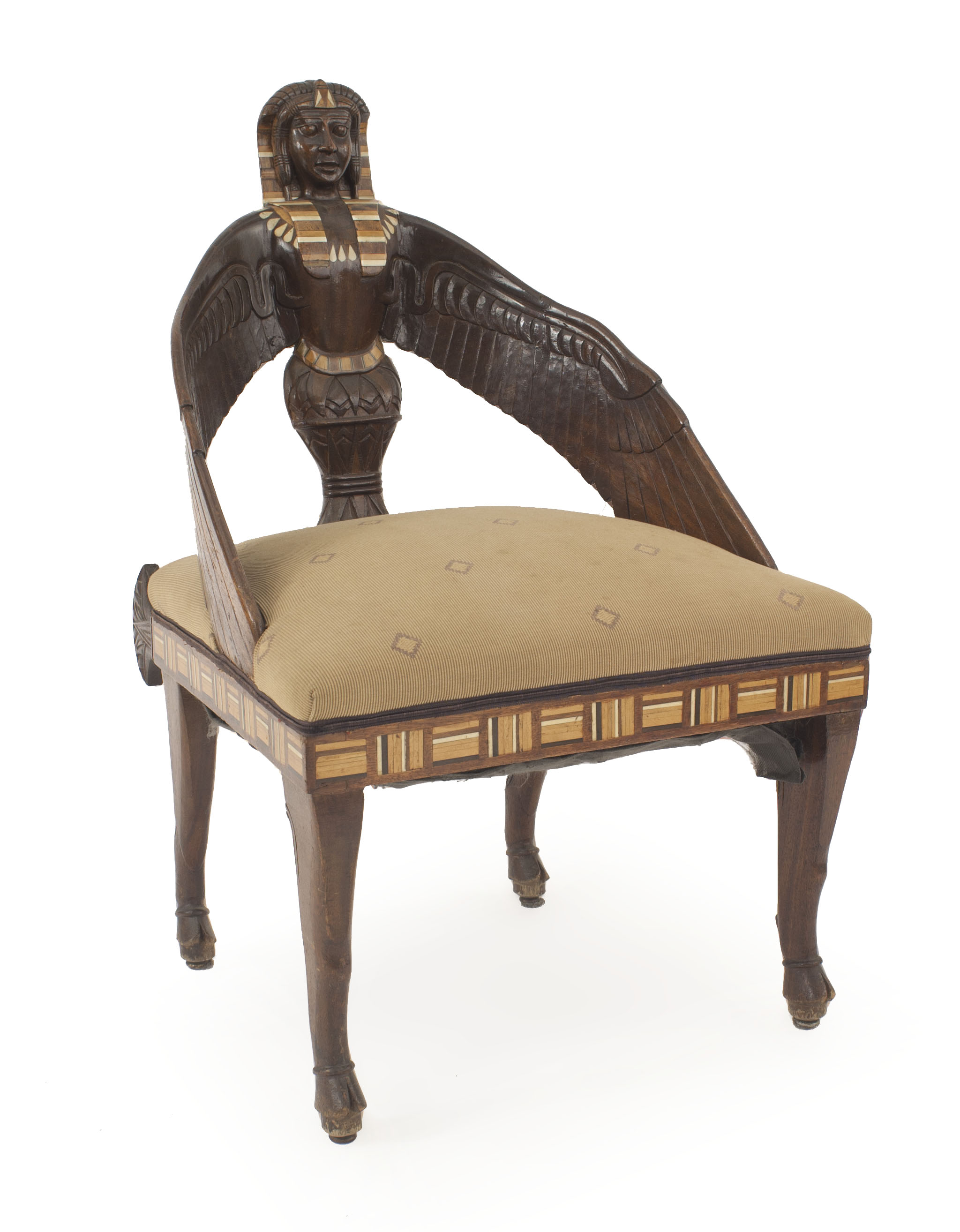Egyptian sphinx mahogany chairs 1