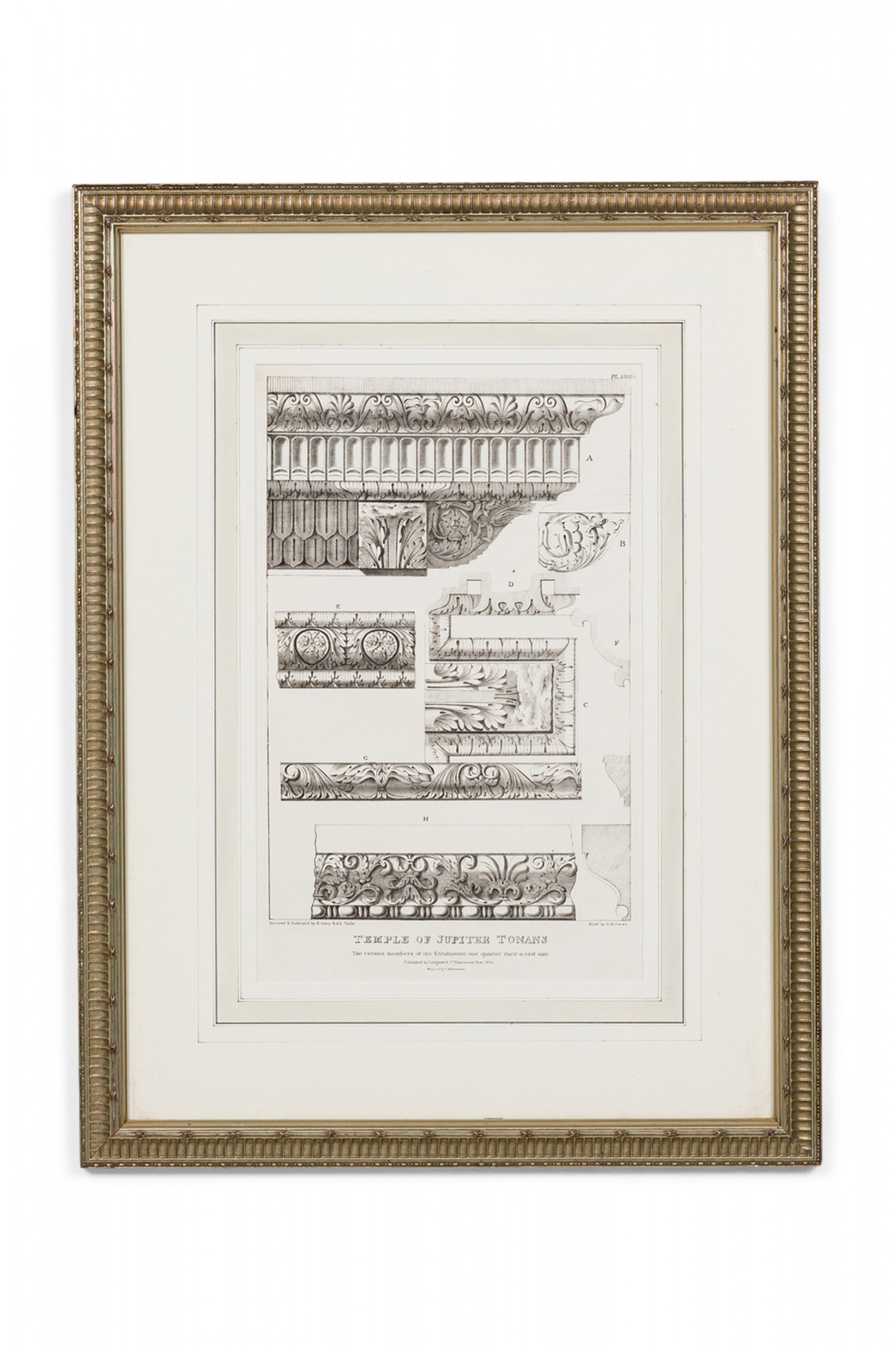 Italian neo classic style temple of jupiter tonans print