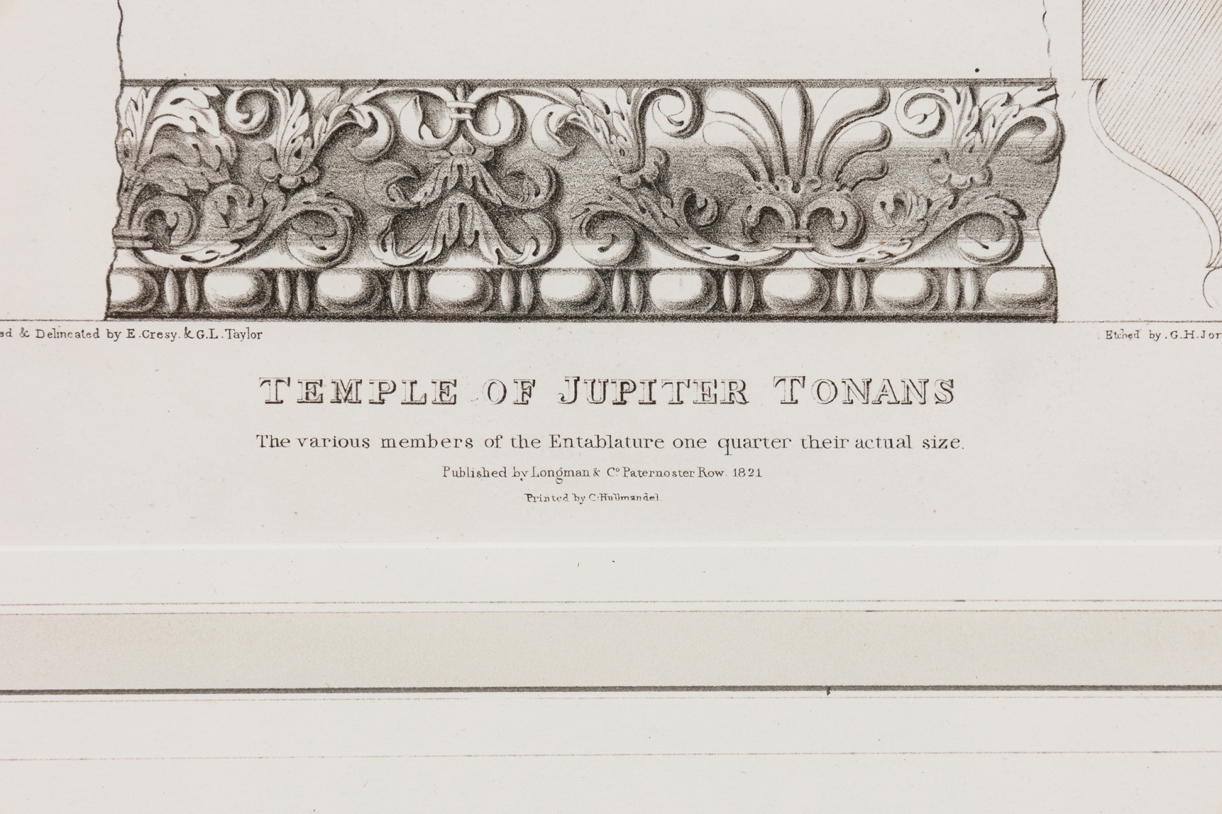 Italian neo classic style temple of jupiter tonans print