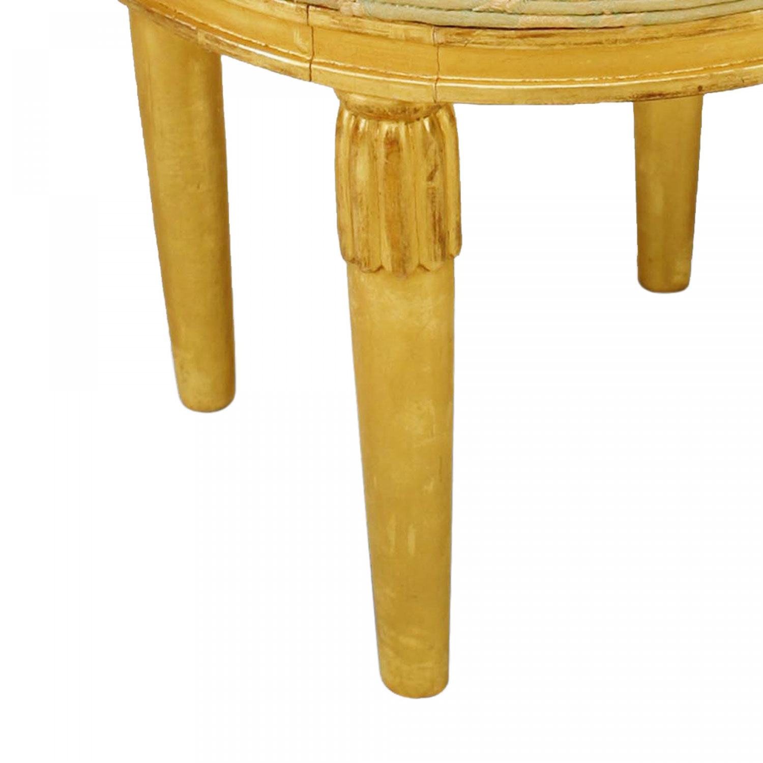 French art deco upholstered low stool 1