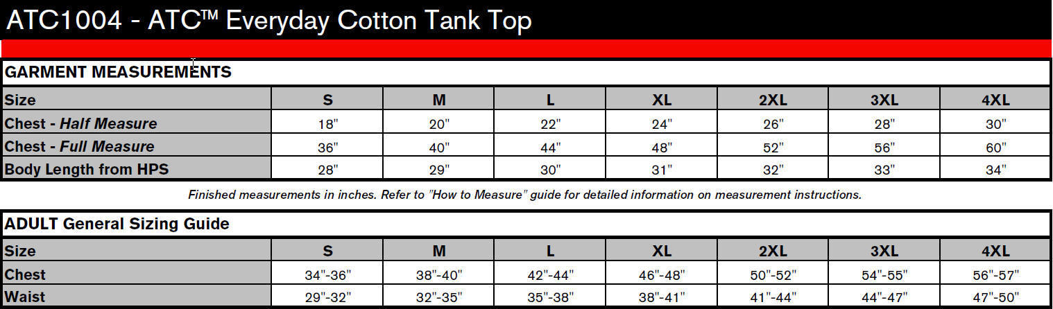 Custom ATC EVERYDAY COTTON TANK TOP - Coastal Reign