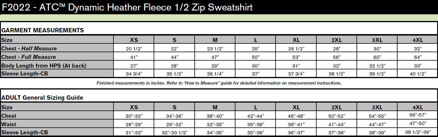 Custom ATC DYNAMIC HEATHER FLEECE HALF ZIP SWEATSHIRT - Coastal Reign