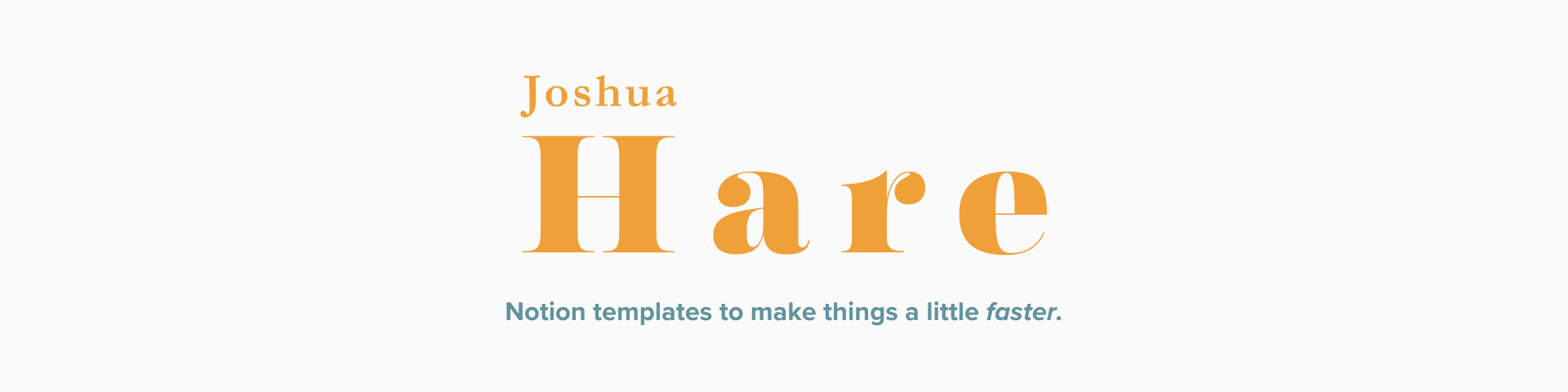 Joshua Hare | Template Creator | Notion Marketplace