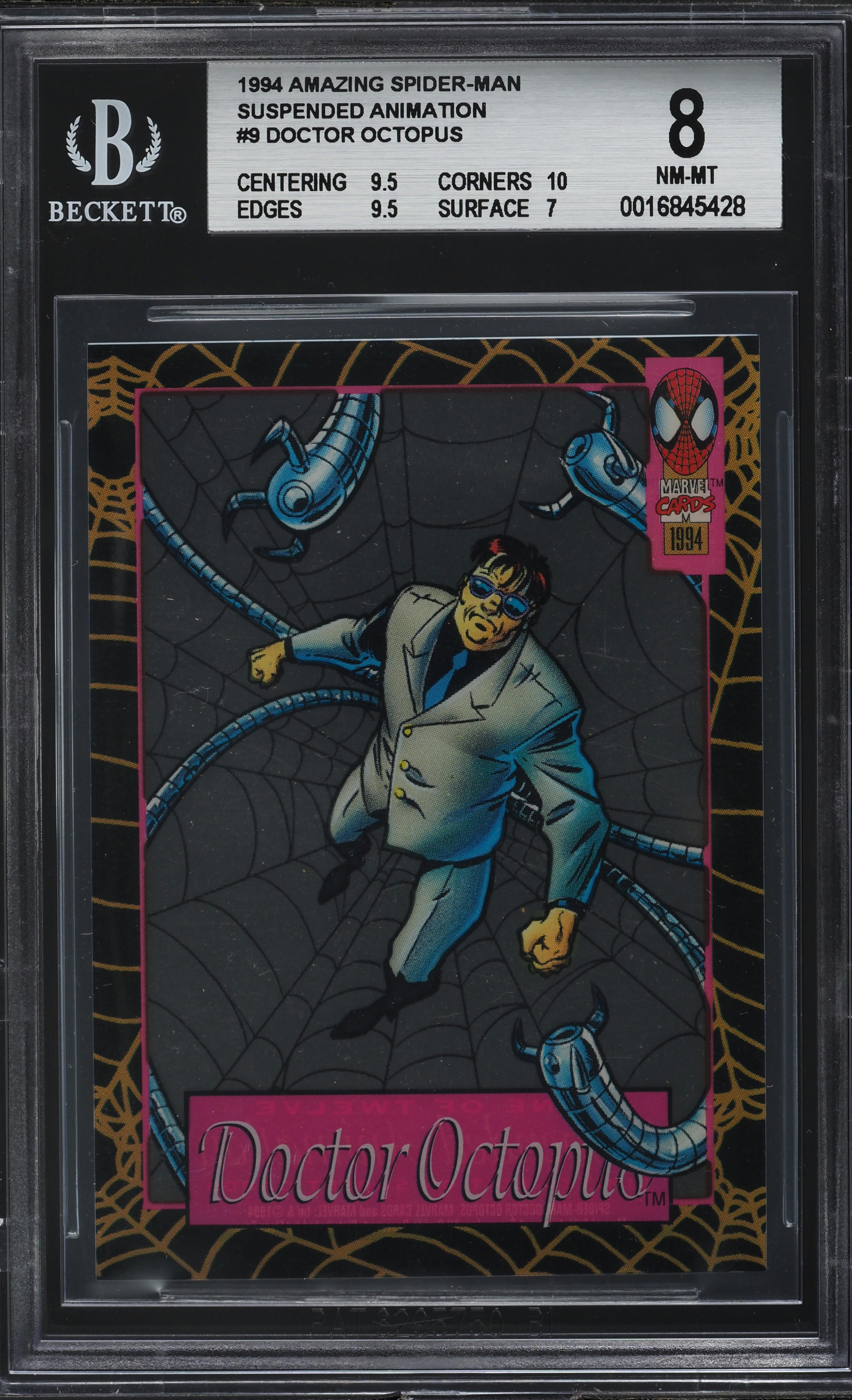 1994 Fleer Amazing Spider-Man Suspended Animation Doctor Octopus #9 BGS ...