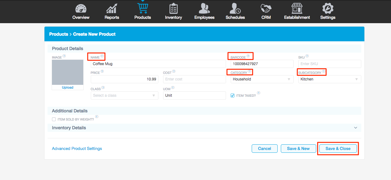 Products Setup Wizard