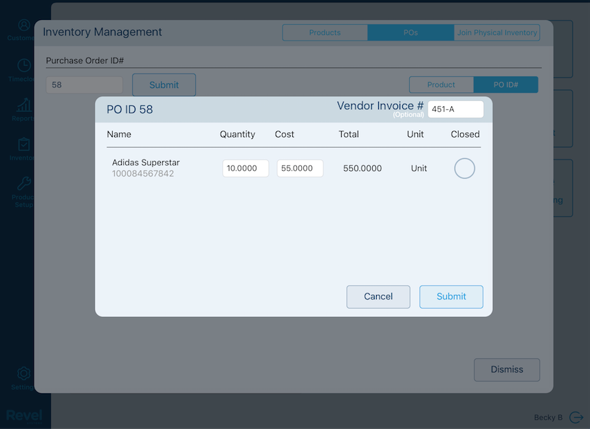 Creating Purchase Orders