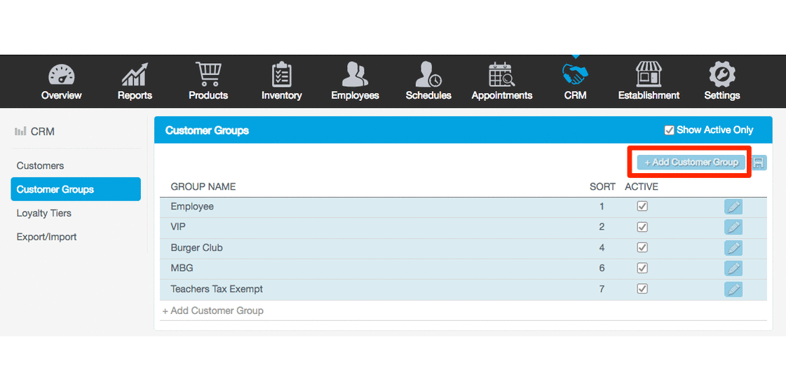 CRM Tab Overview