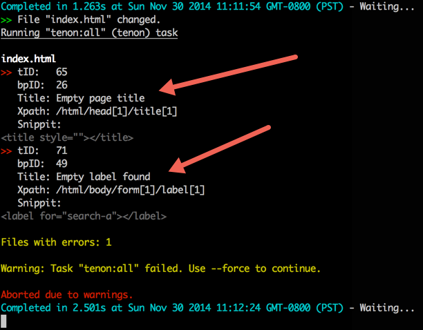 Getting Started with Grunt Tenon Client by Joe Watkins on CodePen