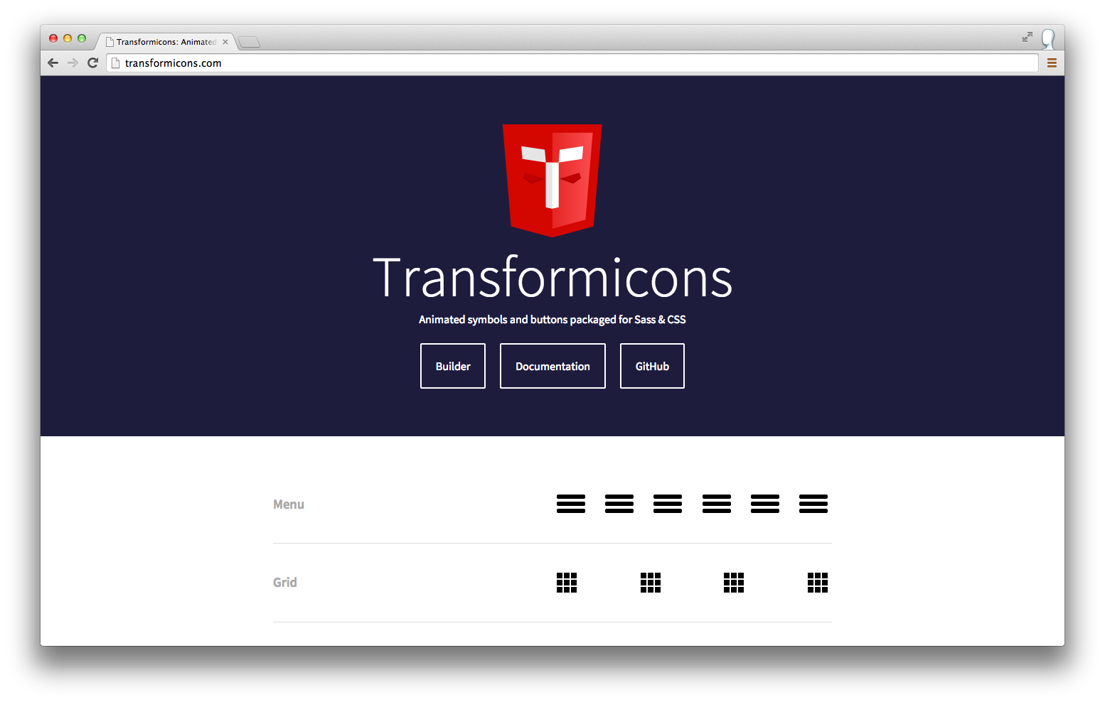GitHub - RicoRobinson/transformicons: Transformicons: Animated icons, symbols and buttons using ...