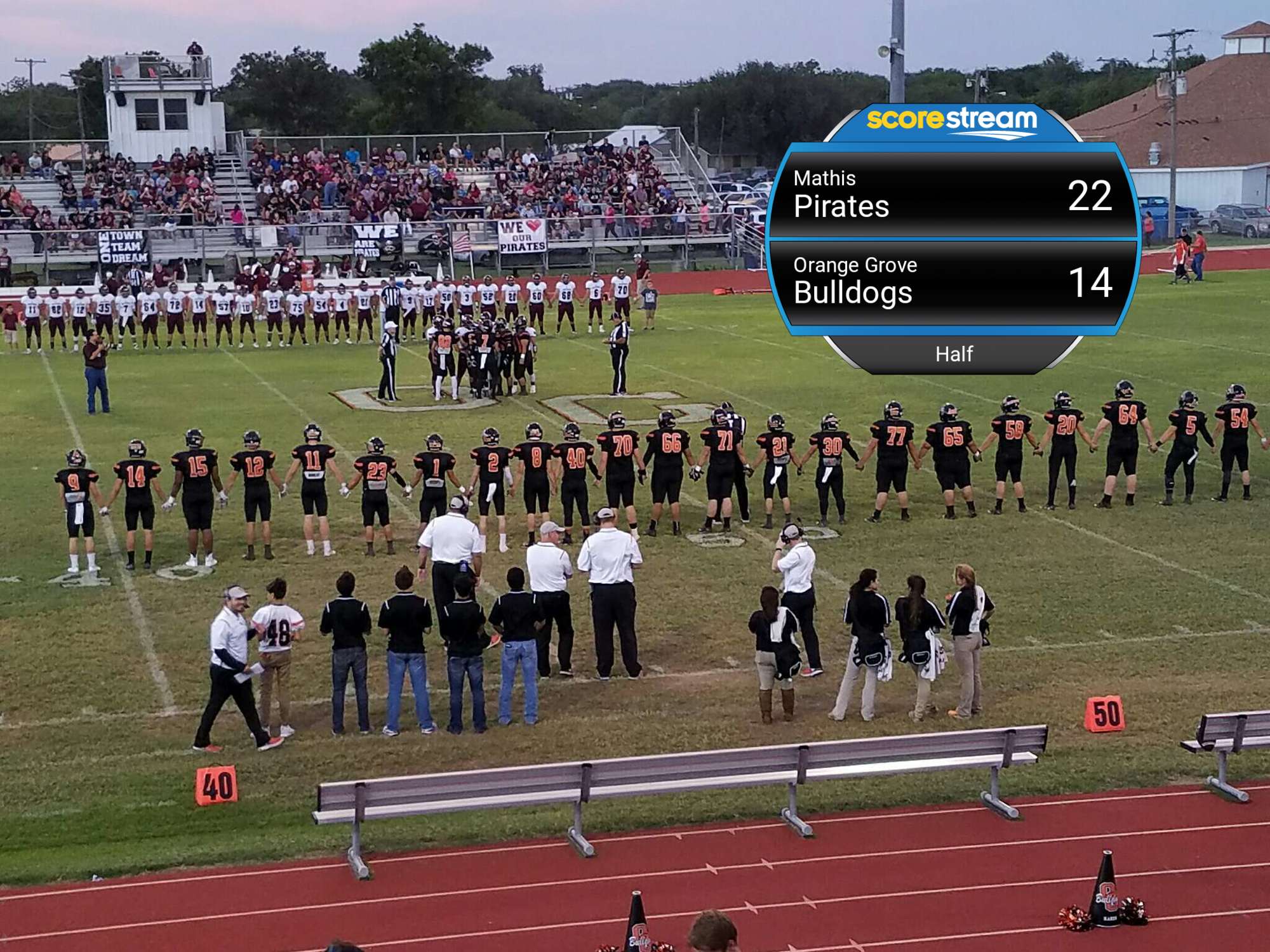 The Orange Grove Bulldogs defeat the Mathis Pirates 38 to 22 - ScoreStream
