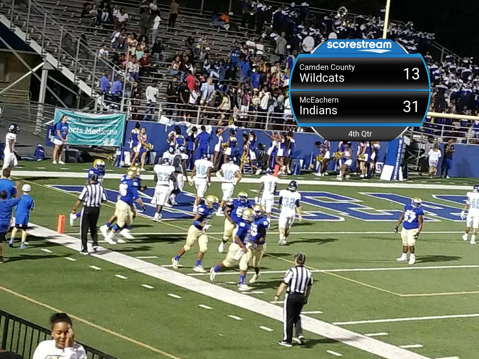 The McEachern Indians defeat the Camden County Wildcats 38 to 13 ... The McEachern Indians defeat the Camden County Wildcats 38 to 13 ...