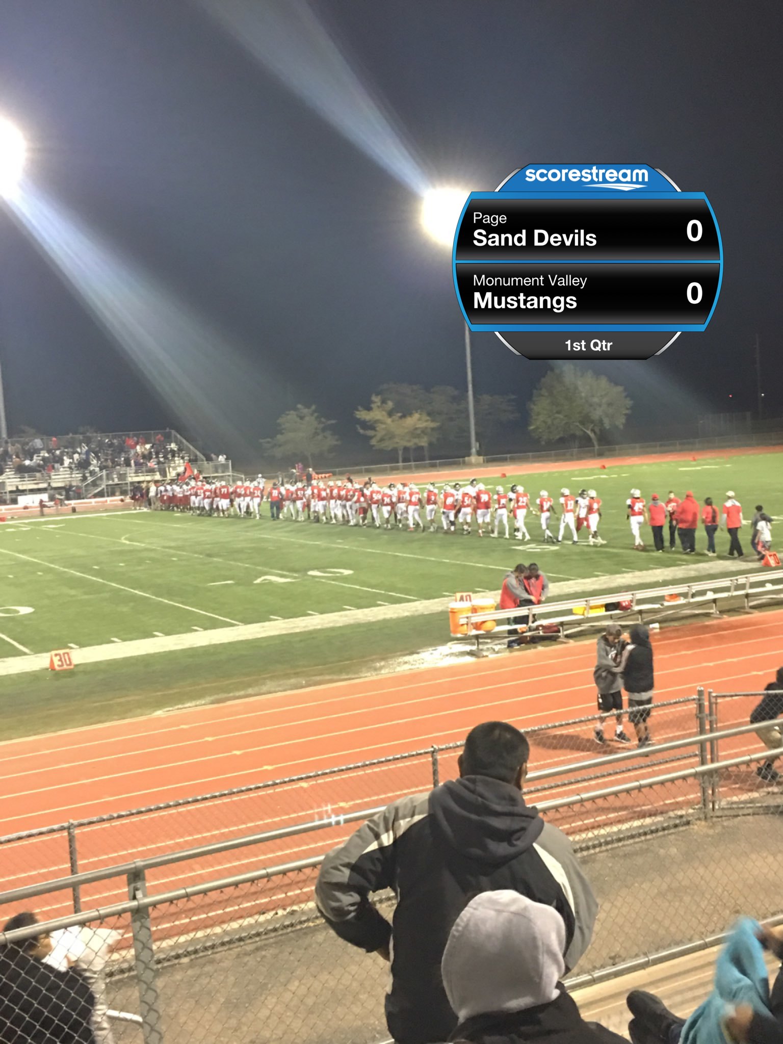 The Page Sand Devils defeat the Monument Valley Mustangs 28 to 14 ...