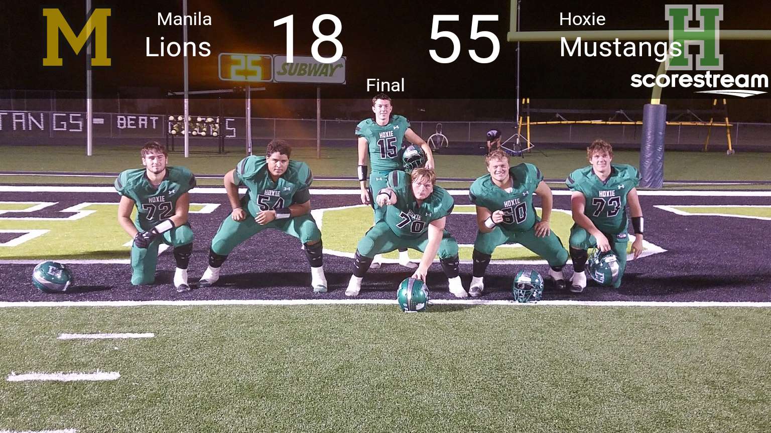The Hoxie Mustangs defeat the Manila Lions 55 to 18 - ScoreStream