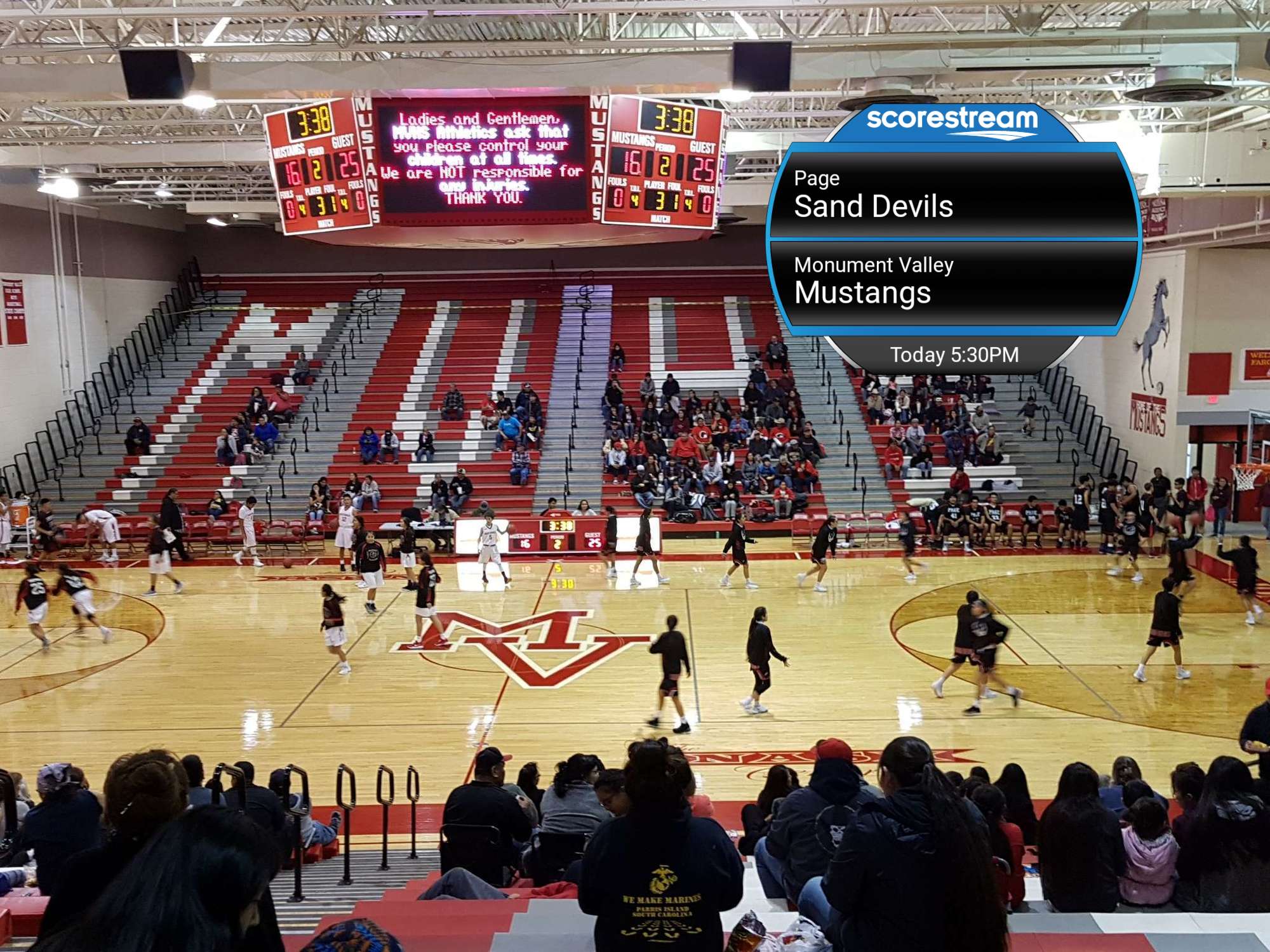 The Page Sand Devils defeat the Monument Valley Mustangs 33 to 31 ...