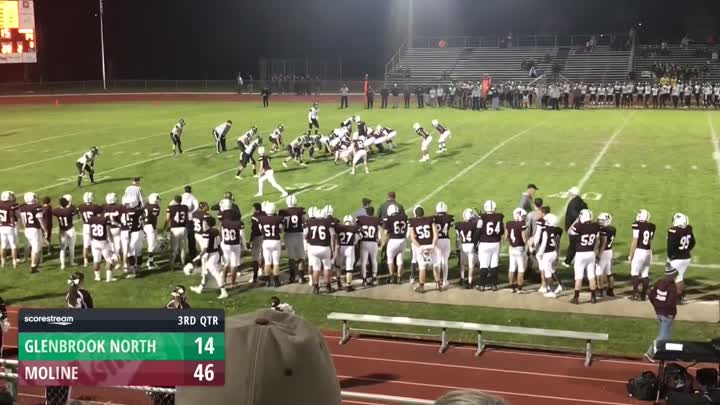 The Moline Maroons defeat the Glenbrook North Spartans 46 to 20 ...