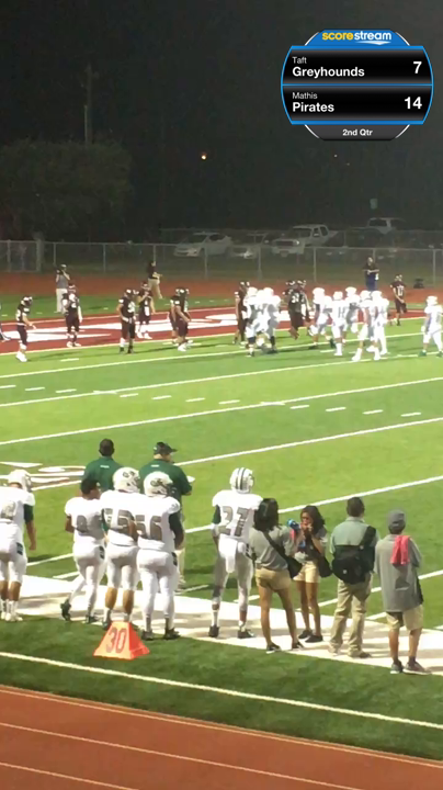 The Mathis Pirates defeat the Taft Greyhounds 36 to 23 - ScoreStream