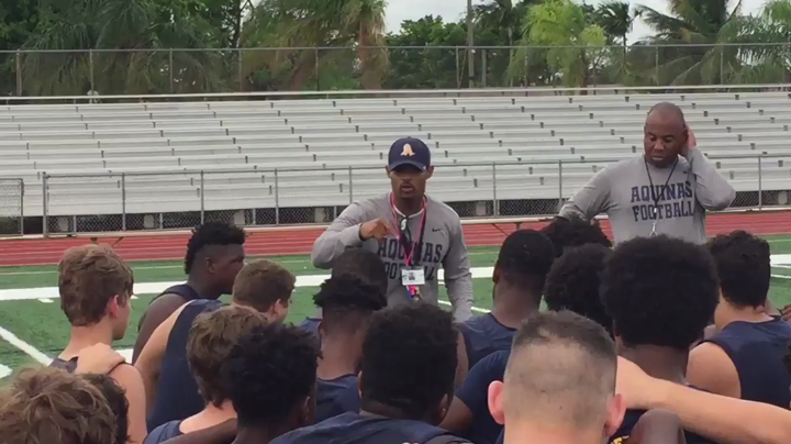 The St. Thomas Aquinas Raiders defeat the Deerfield Beach Bucks 14 to 6 ... The St. Thomas Aquinas Raiders defeat the Deerfield Beach Bucks 14 to 6 ...