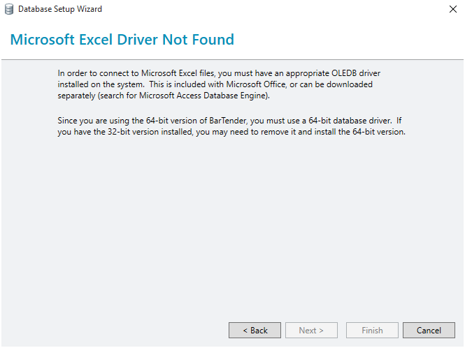Troubleshooting Excel And Bartender Bartender Support Center