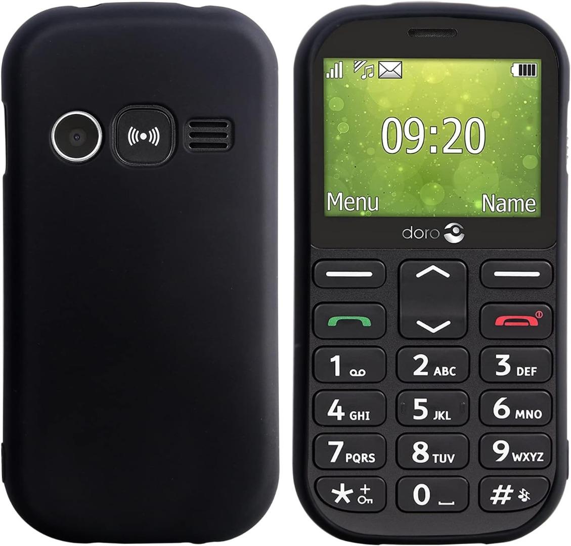 For Doro 8100 8050 8200 1380 1360 1370 Case, Black Silicone Slim Phone ...