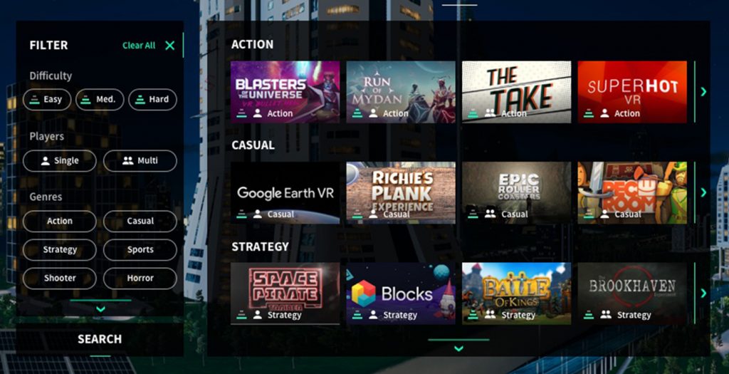 VR Content Launcher Home Screen | SpringboardVR