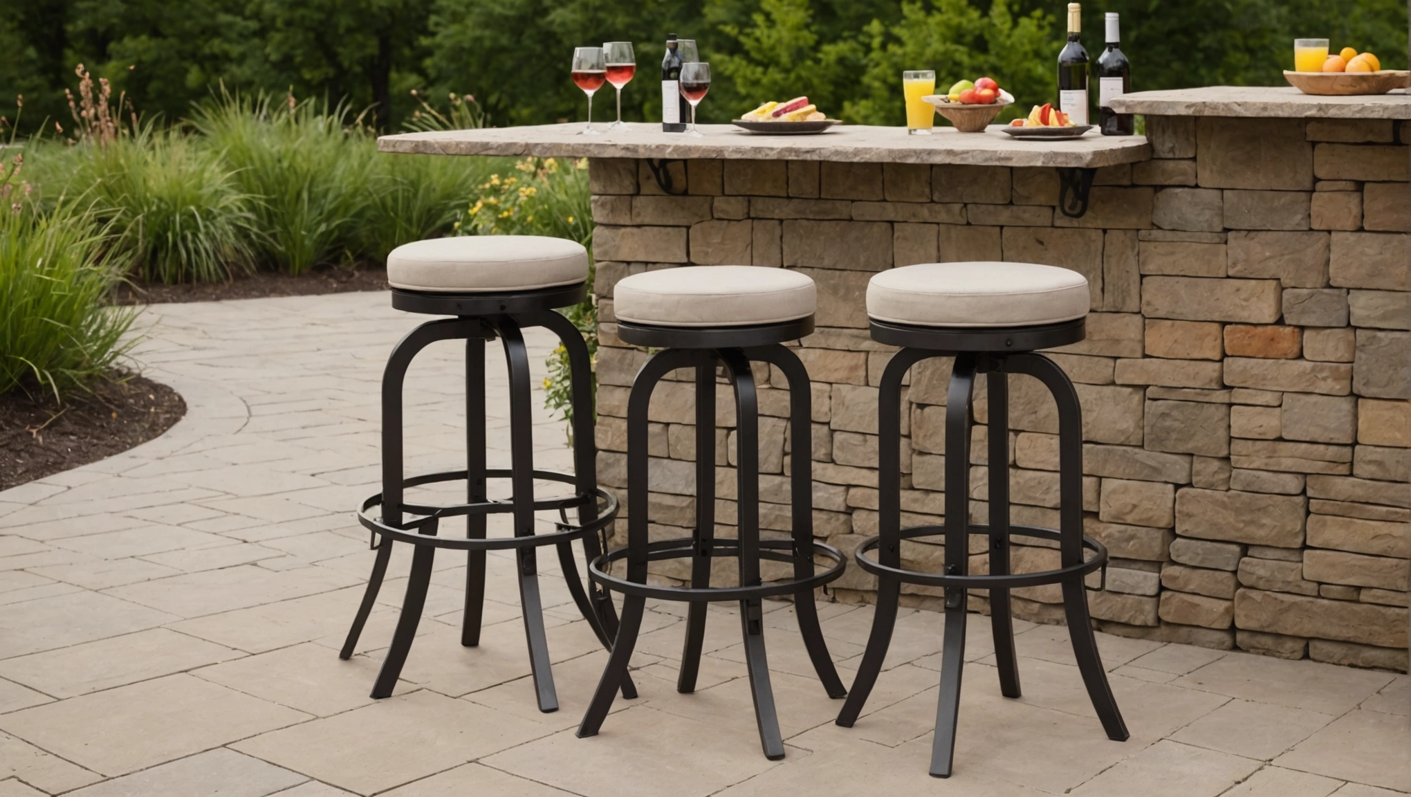 Enhance Your Outdoor Seating with a Backless Swivel Bar Stool - Luxury ...