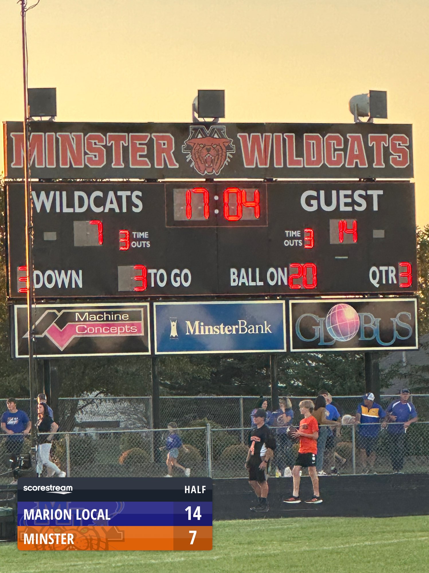 The Marion Local Flyers defeat the Minster Wildcats 42 to 7 - ScoreStream