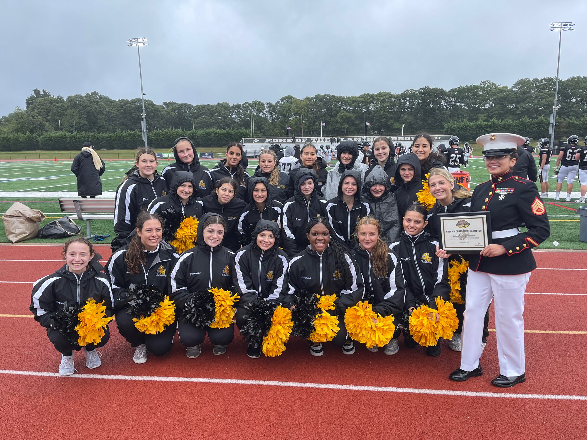 The Sachem North Flaming Arrows lead the Brentwood Indians 21 to 0 in ...