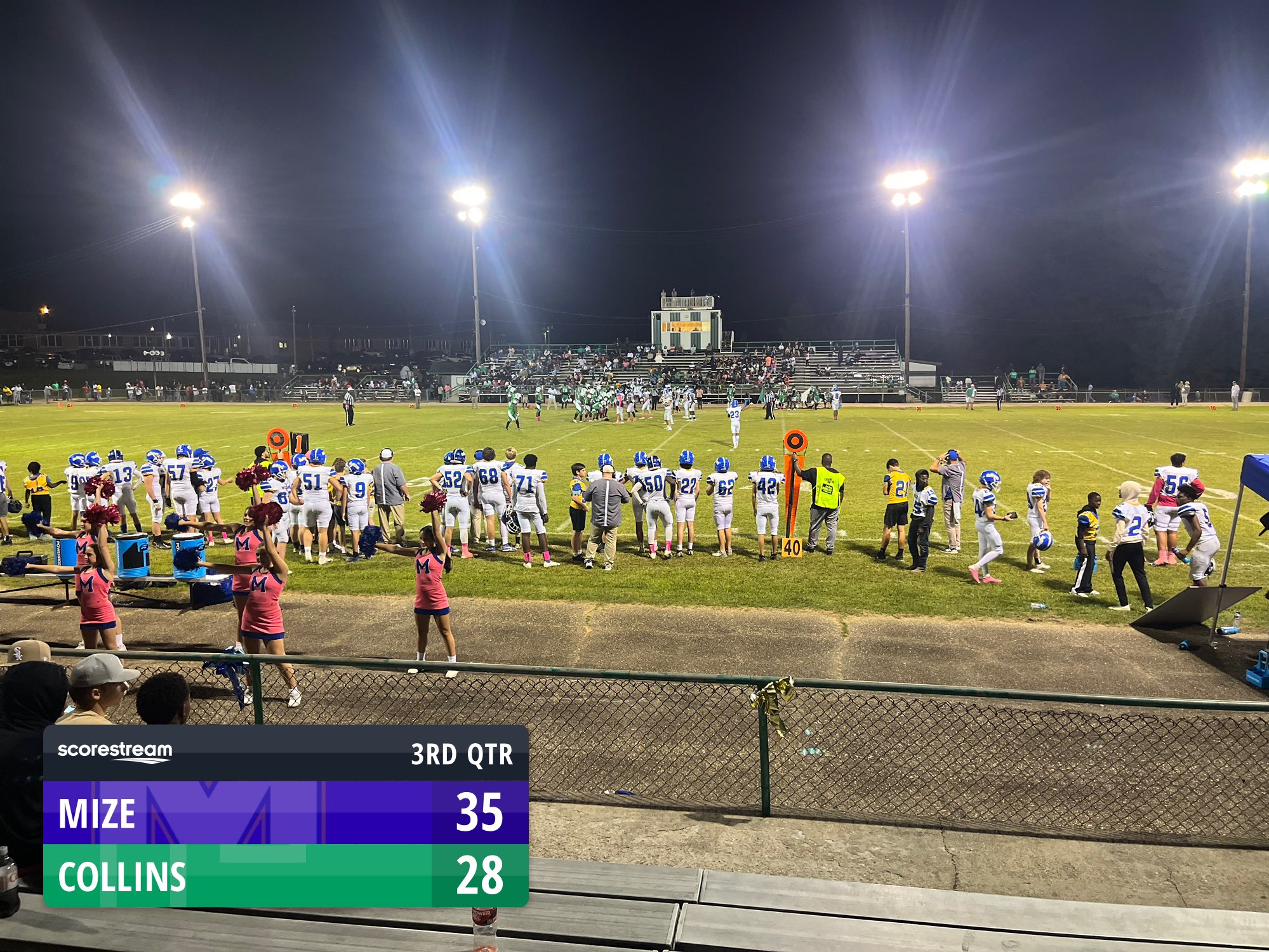 The Mize Bulldogs defeat the Collins Tigers 35 to 28 - ScoreStream