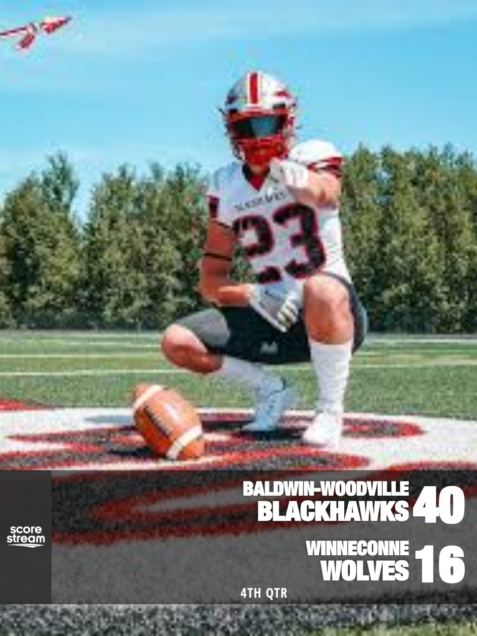 The Baldwin-Woodville Blackhawks defeat the Winneconne Wolves 40 to 16 ...