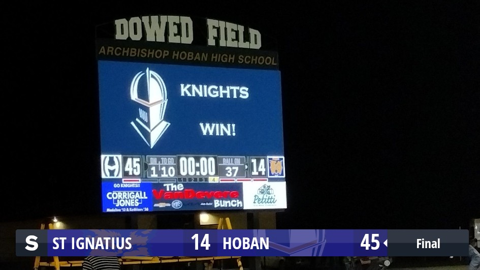 The Hoban Knights defeat the St Ignatius Wildcats 45 to 14 - ScoreStream