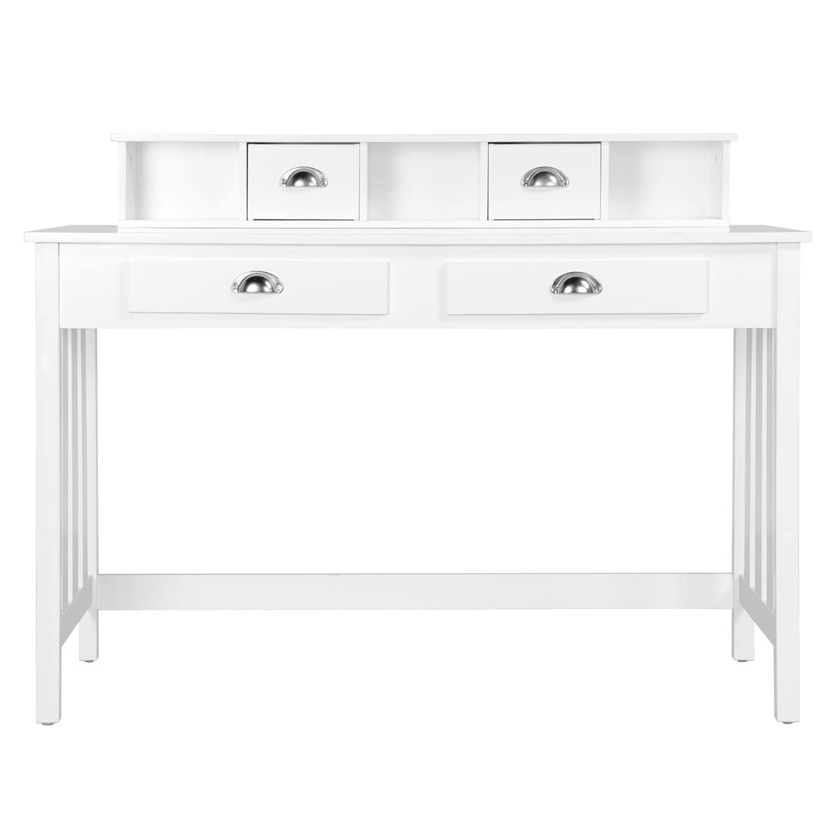 Yaheetech writing desk home office computer desk wood organizer 4 drawers store