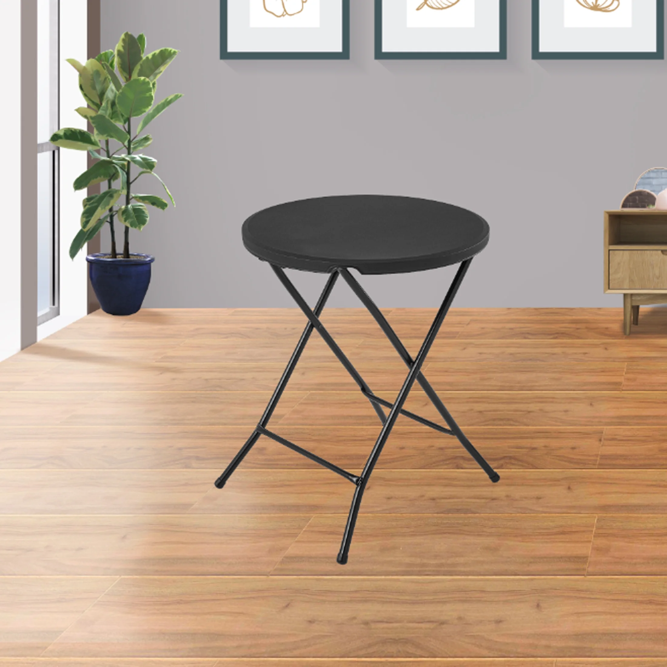 Mainstay Brandclub Mainstays 26 Adjustable Height Personal Folding Table Black