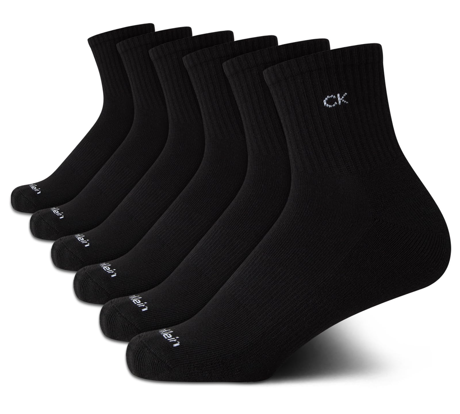 Calvin Klein Brandclub Calvin Klein Women s Quarter Socks 12 Pack Active Performance Support Ankle Socks Athletic Socks for Women Sizes 4 10 Size 4 10 Black Stripe