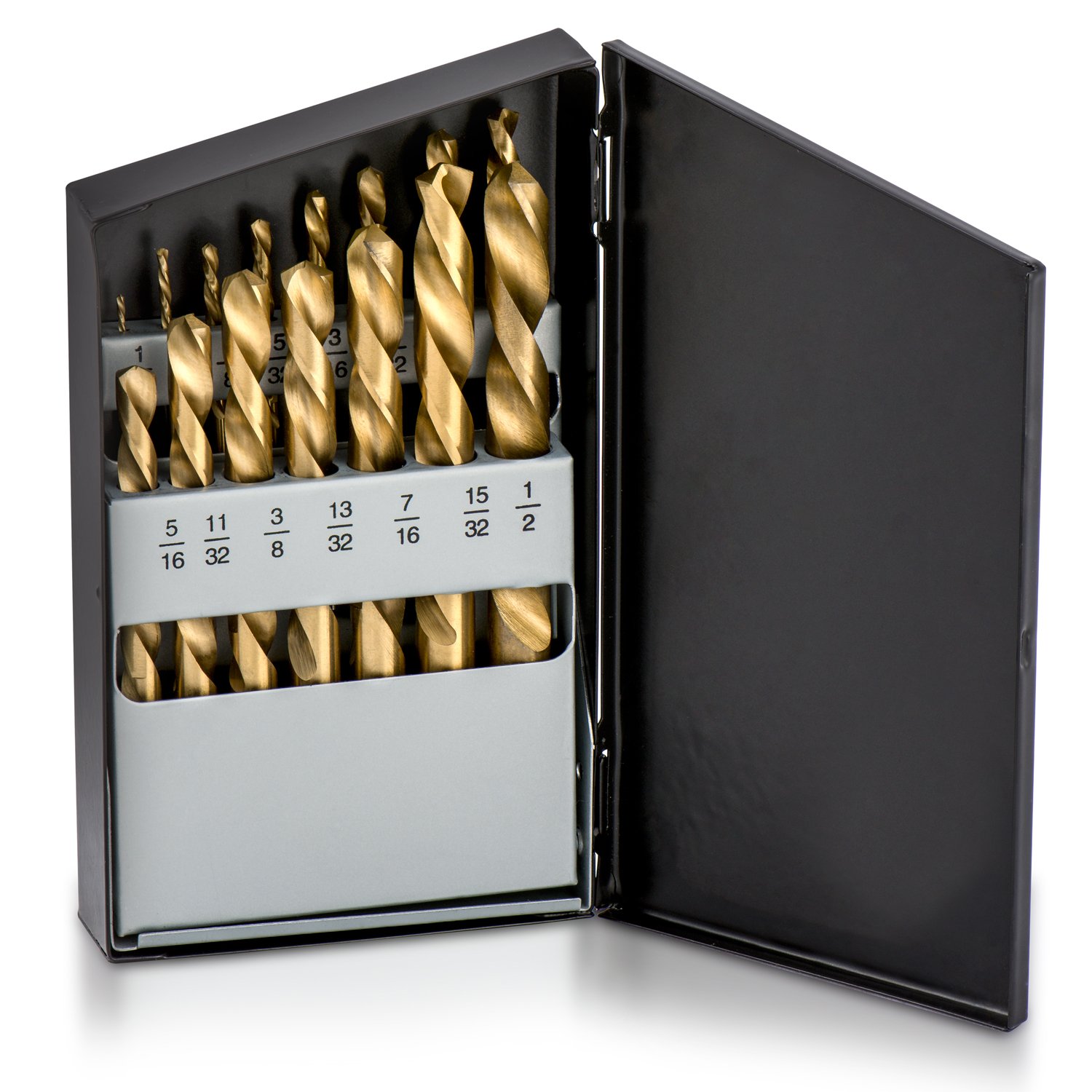Neiko Brandclub NEIKO 10047A Extra Long Drill Bit Set 5 Piece M2 HSS Steel 12 Inch Length 1 8 3 16 1 4 5 16 and 3 8 Inch