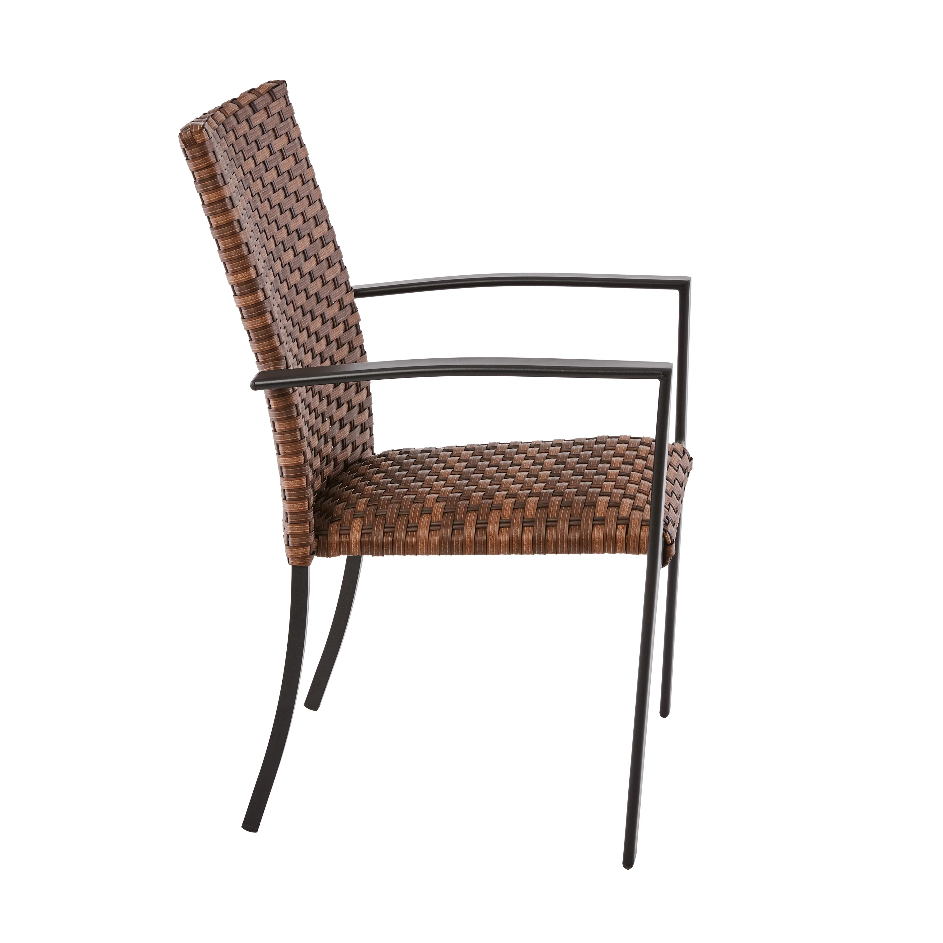 Better homes and gardens milport outdoor patio metal slat stacking dining arm chair store