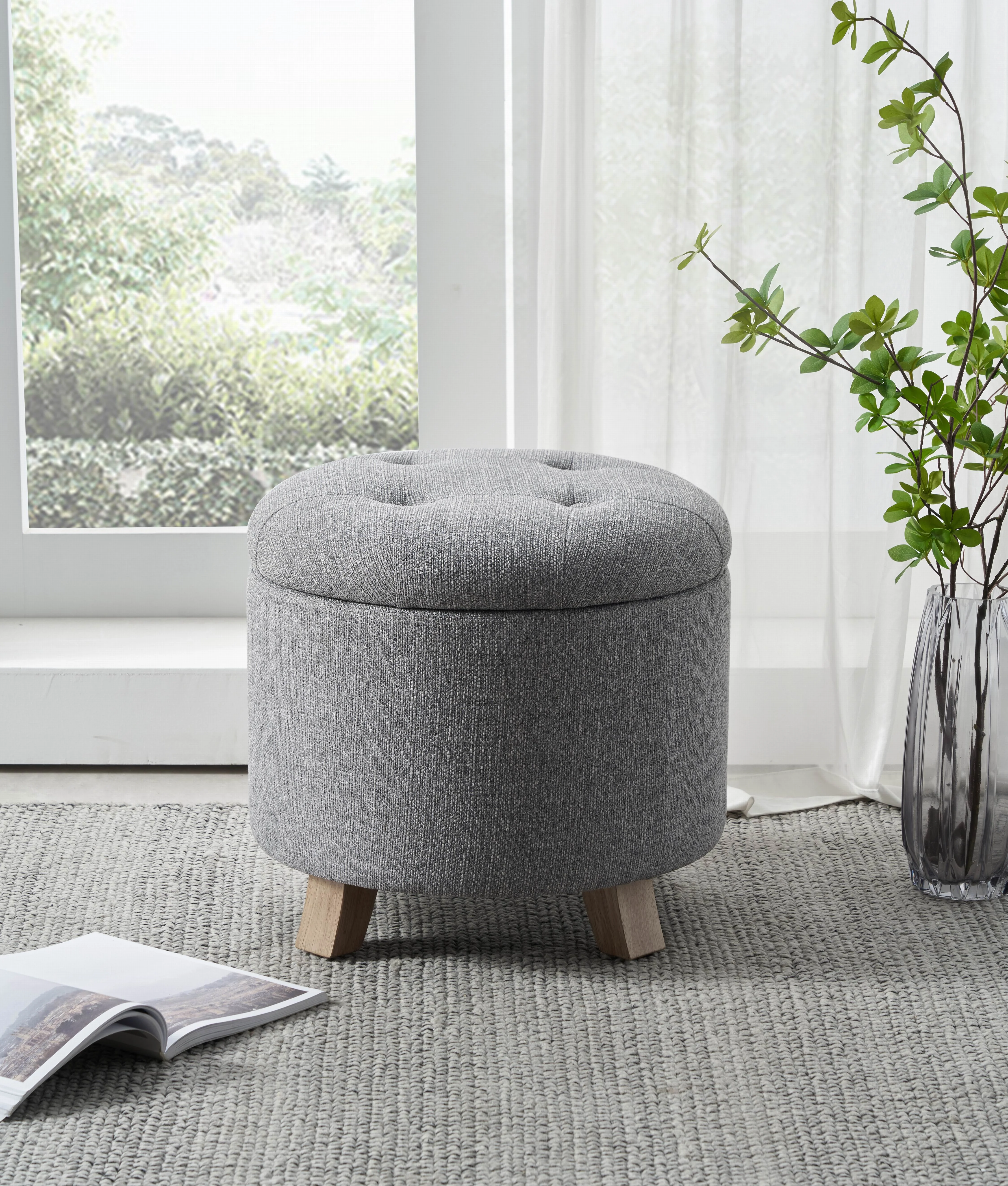 Better Homes Gardens Brandclub Better Homes Gardens Addison Storage Ottoman with Tray 16