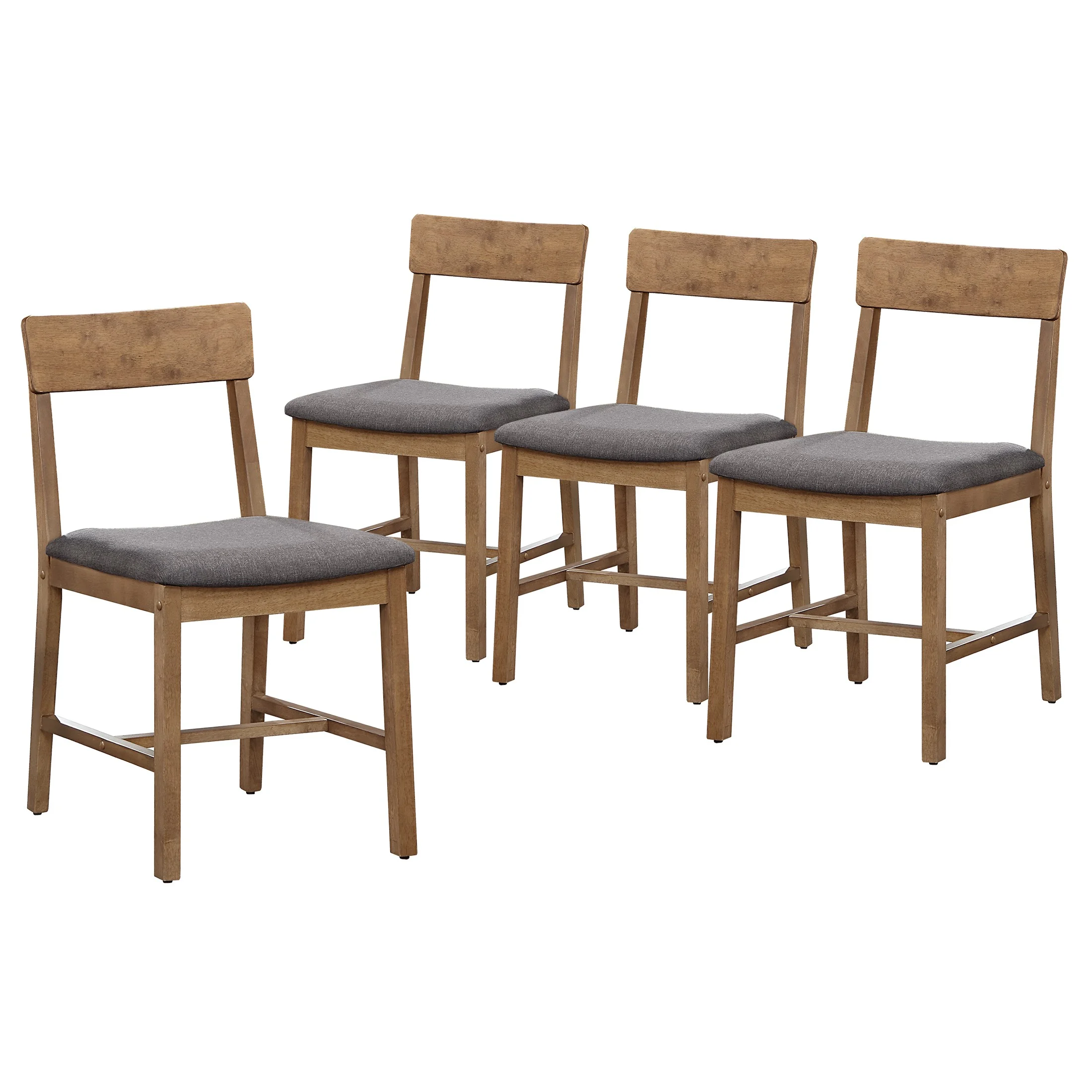 Mainstay Brandclub Mainstays Wood Dining Chair 4 Pack Black Color Wood Seat Pad Include 4 Chairs for Indoor