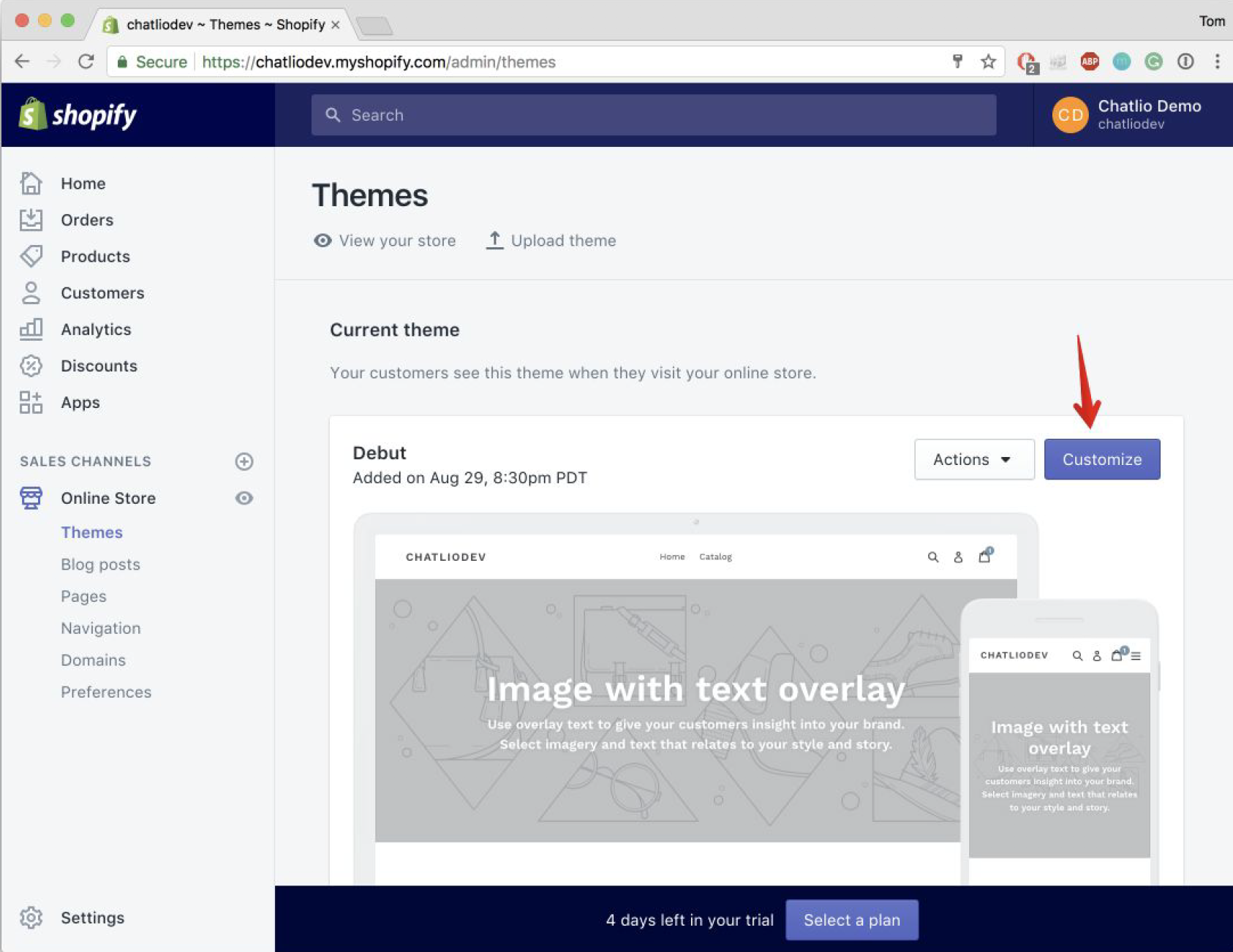 Install Chatlio on Shopify - Chatlio
