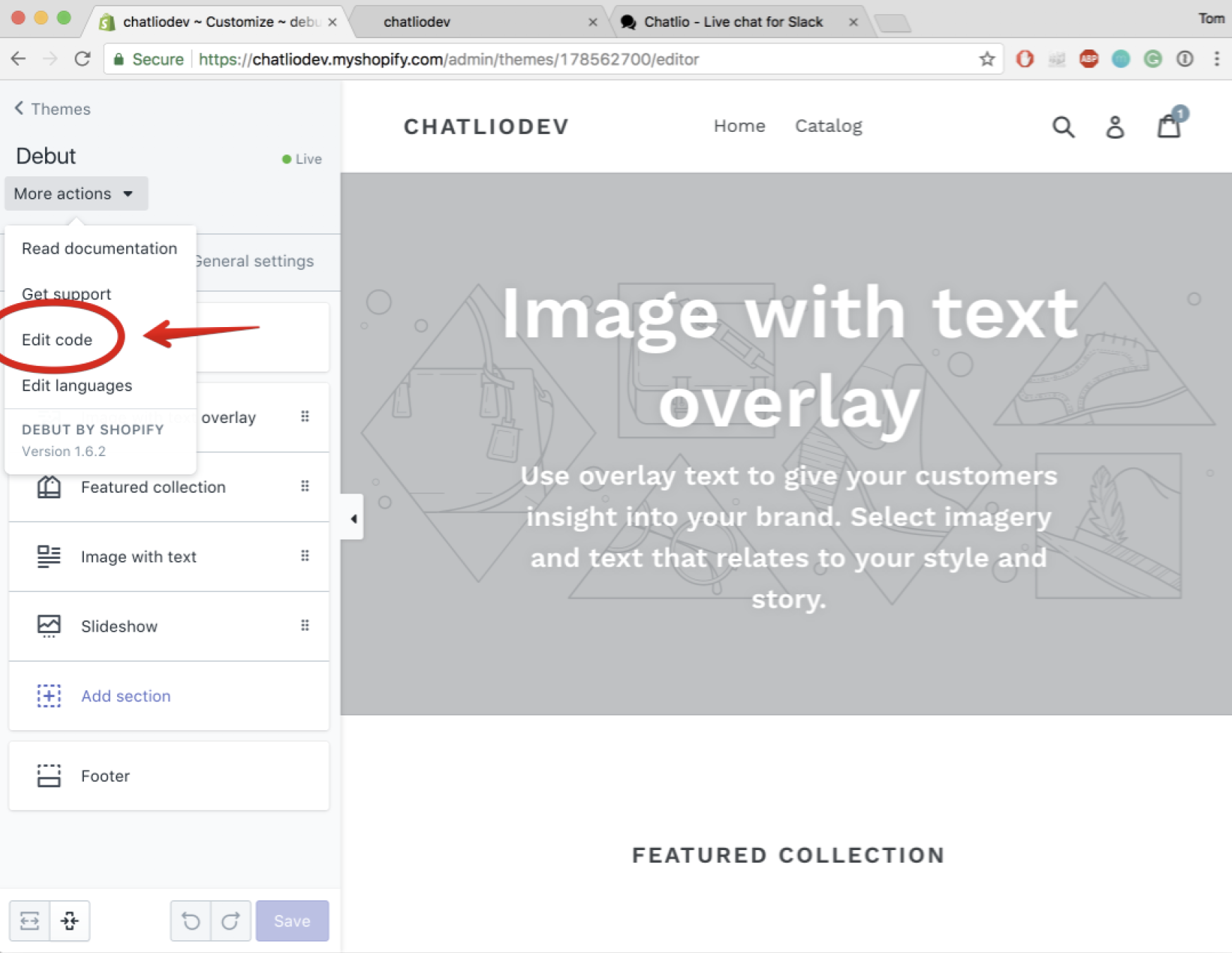 Install Chatlio on Shopify - Chatlio