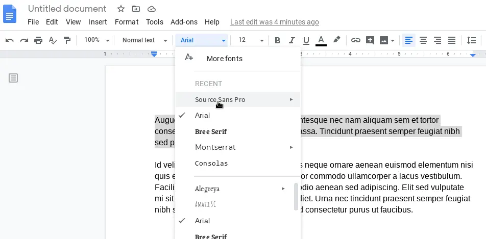 How To Change Default Font In Google Docs
