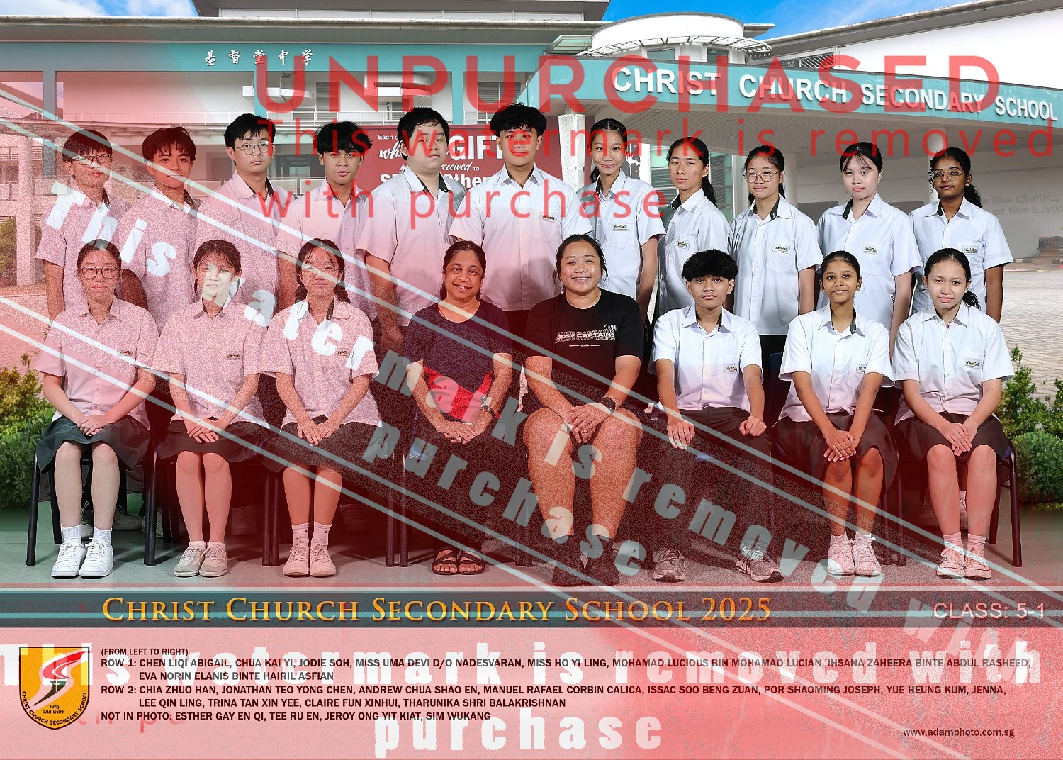 Christ Church Secondary School - Class 2025 - Schools 2025 - ADAMPHOTO