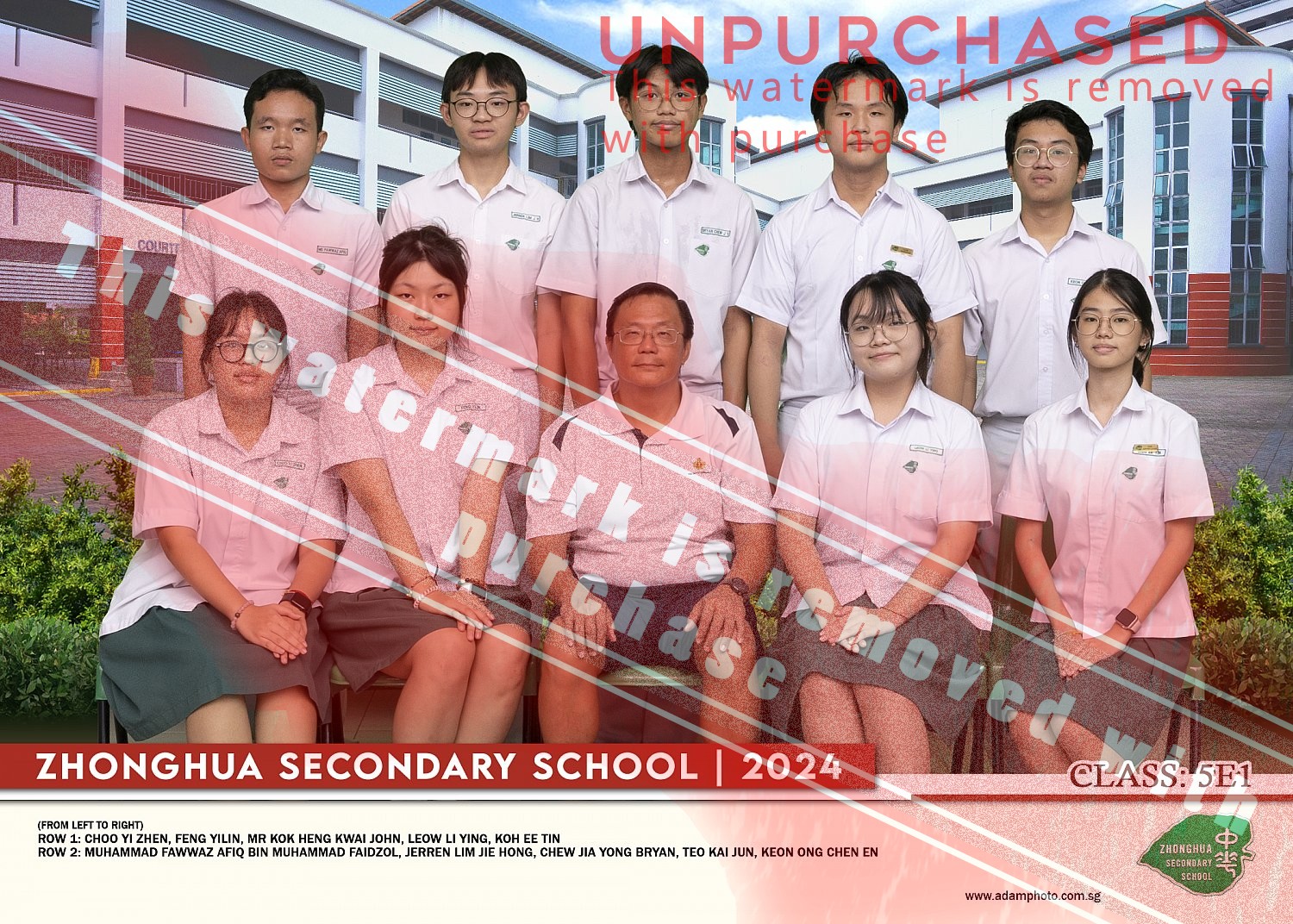 Zhonghua Secondary School - Class 2024 - Schools 2024 - ADAMPHOTO