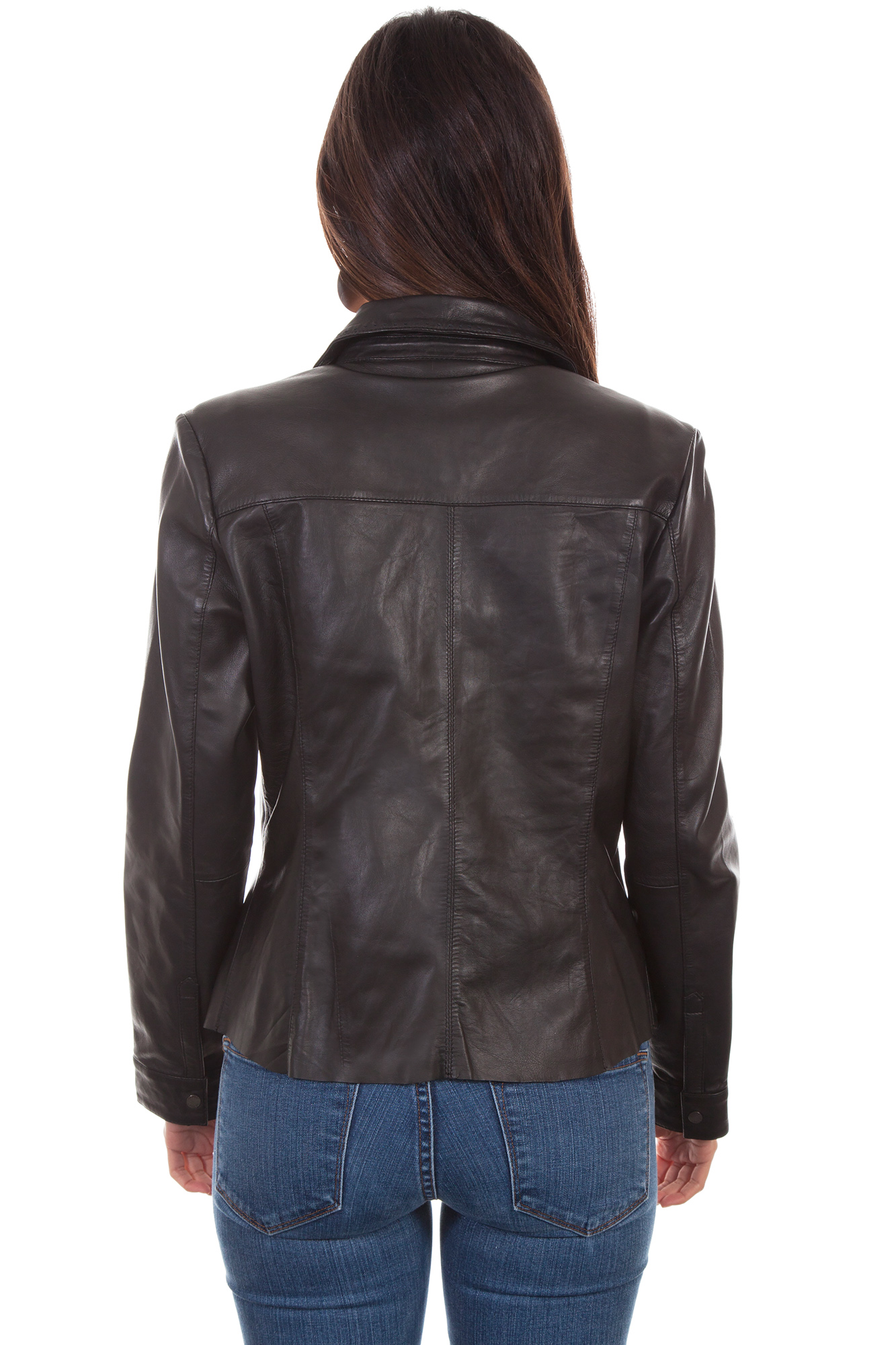 Scully Womens Black Lamb Leather Snap Jacket | eBay