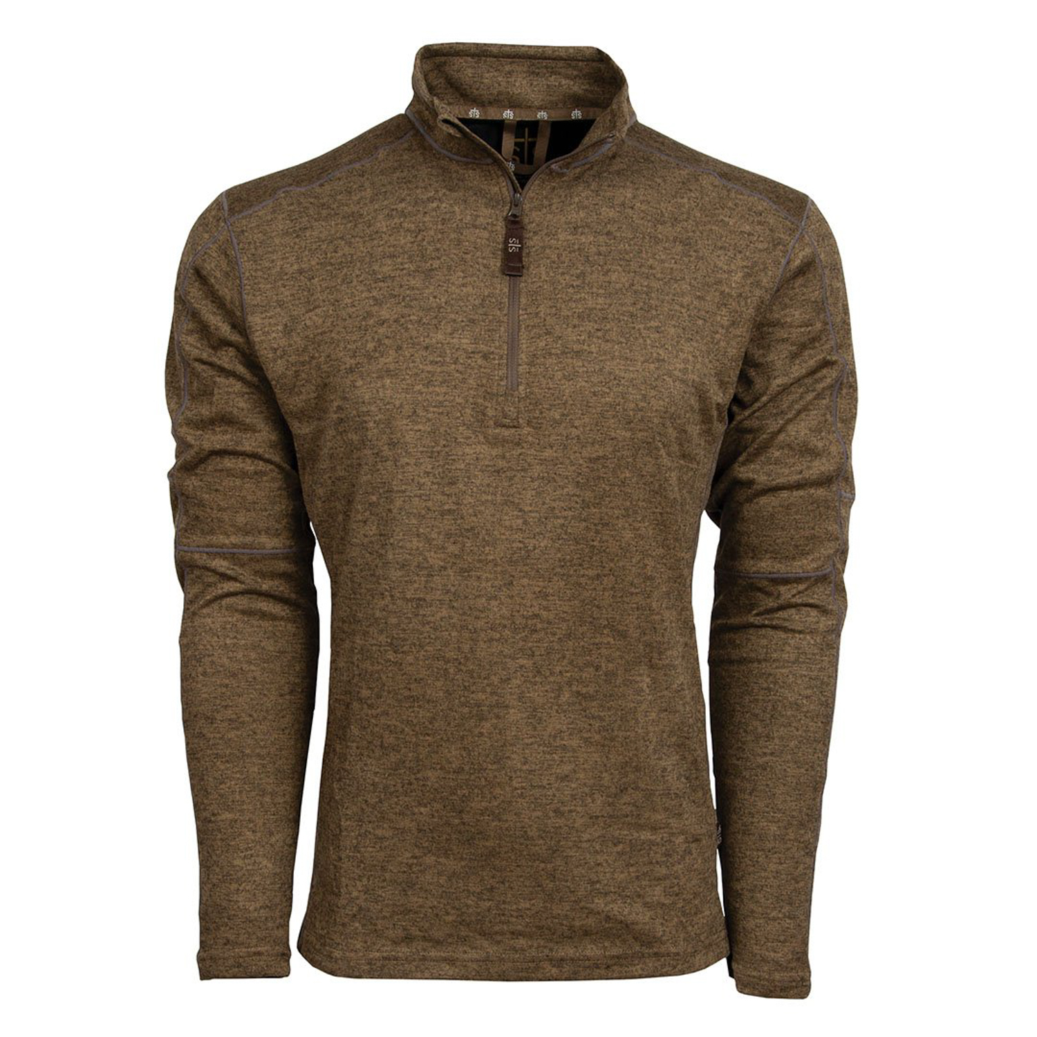 STS Ranchwear Mens Quarter Zip Chocolate Polyester Pullover Sweater | eBay