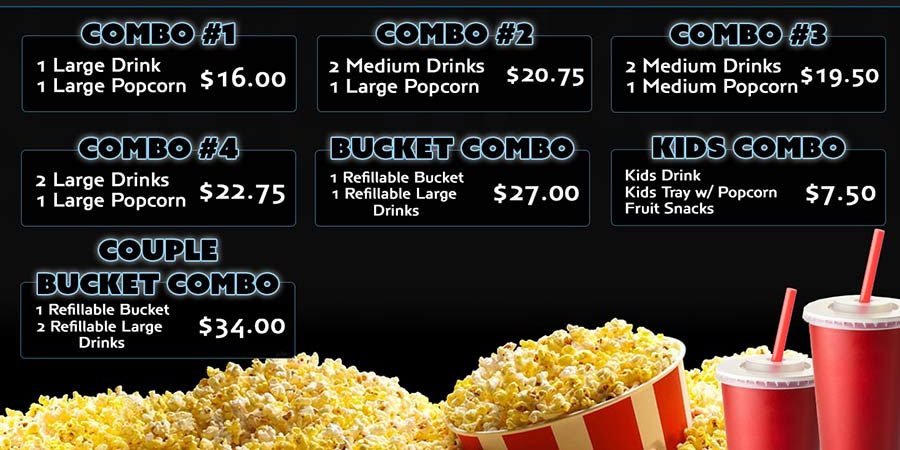 Central City 10 Cinema - Menu