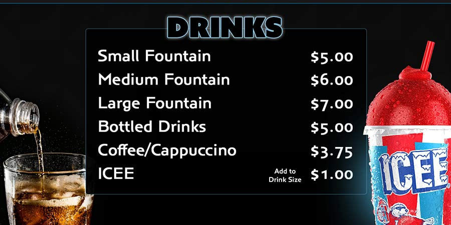 Central City 10 Cinema - Menu