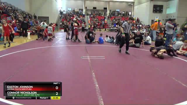 Connor Nicholson (Tennesee valley wrestling auth) vs Easton Johnson ...